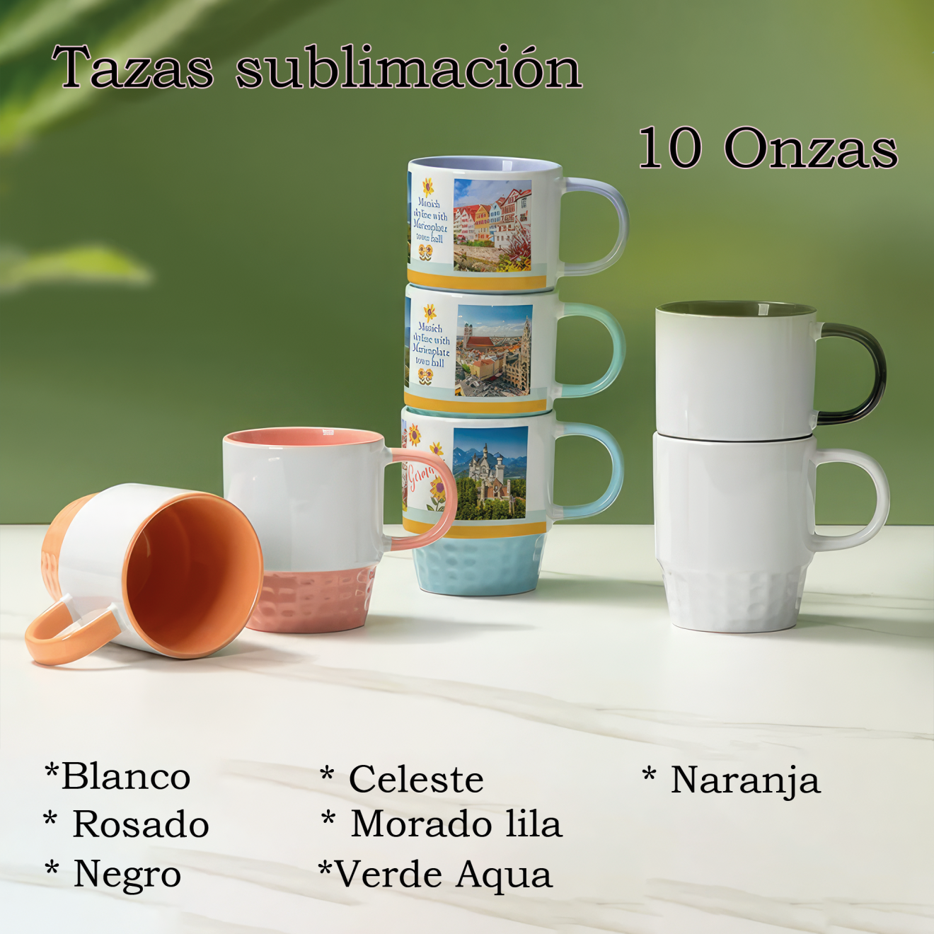 Tazas apilables entre si de sublimacion - IMAGINA DISEÑA REALIZA