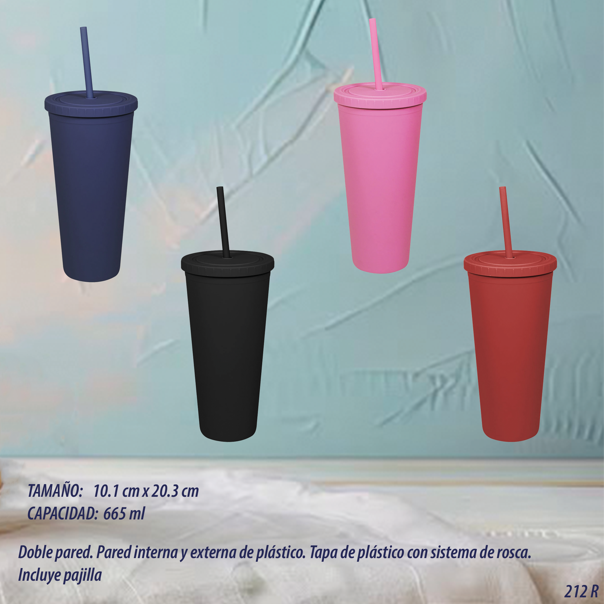Vaso con pajilla - IMAGINA DISEÑA REALIZA